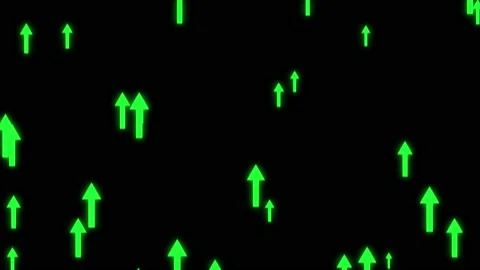 Green arrows animation pointing upward o... | Stock Video | Pond5