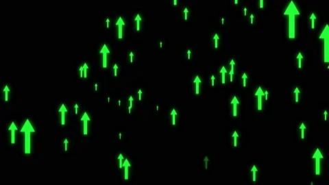 Green arrows animation pointing upward o... | Stock Video | Pond5