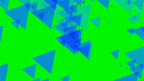 Green background and multiple moving tri... | Stock Video | Pond5