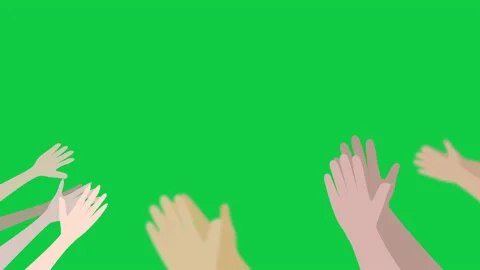 Green background with human hands clappi... | Stock Video | Pond5