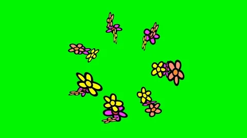 Green background with moving flower shap... | Stock Video | Pond5