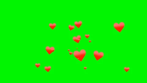 Green background with moving heart shape | Stock Video | Pond5