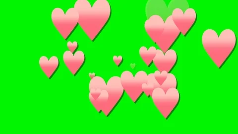 Green background with moving heart shape | Stock Video | Pond5