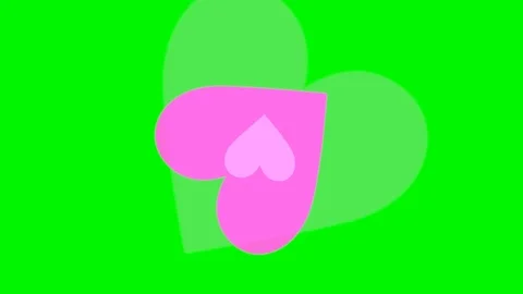 Green background with moving heart shape | Stock Video | Pond5