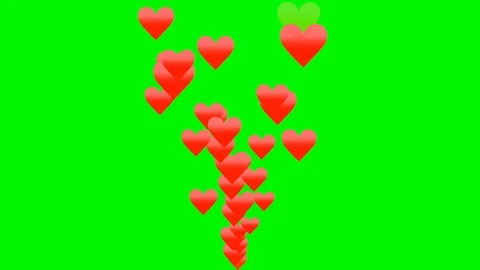 Green background with moving heart shape | Stock Video | Pond5