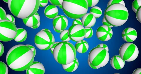Green Beach Balls falling slow motion an... | Stock Video | Pond5