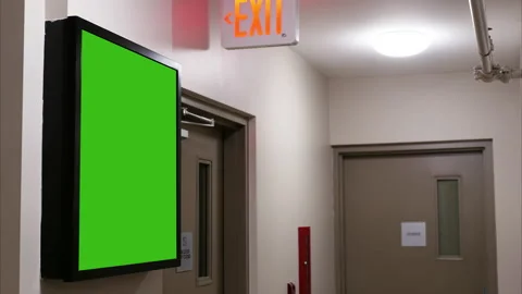 Green billboard for your ad beside exit ... | Stock Video | Pond5