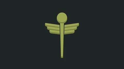 Caduceus Medical Icon Stock Video Footage | Royalty Free Caduceus ...