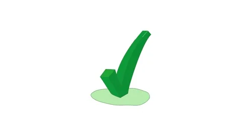 Green check mark icon animation | Stock Video | Pond5