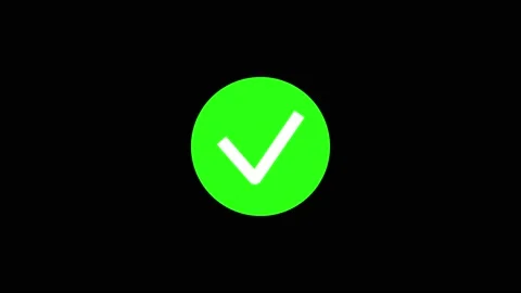 Green check mark icon animation. white a... | Stock Video | Pond5