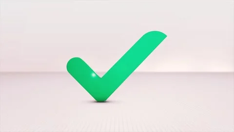 Green Check Mark Icon Rotation Animation... | Stock Video | Pond5