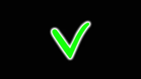 Green check sign self drawing animation.... | Stock Video | Pond5