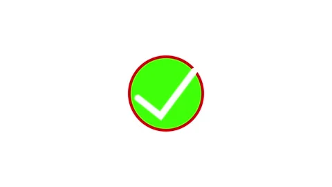 Green checkmark icon in a circle animate... | Stock Video | Pond5