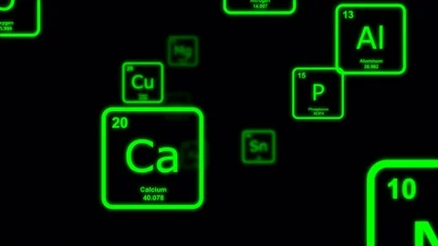 Green chemical elements floating by on a... | Stock Video | Pond5