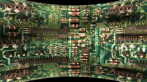 Green Circuit Board Motion Mapping | Stock Video | Pond5