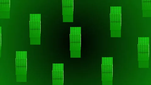 green color 3d rotating star model with ... | Stock Video | Pond5