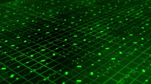 green color flickering Circular digital ... | Stock Video | Pond5