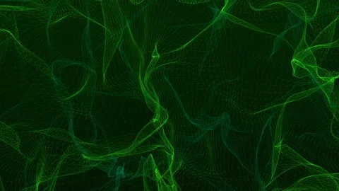 Green color grid line wave background | Stock Video | Pond5