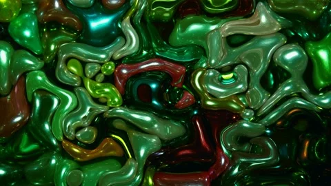 Green color material liquid effect | Stock Video | Pond5