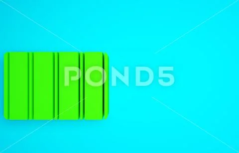 Green Color palette guide icon isolated on blue background. Modular ...