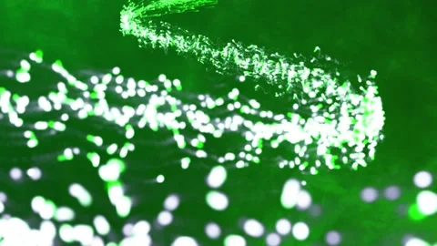 green color particles Moving in zig zag ... | Stock Video | Pond5