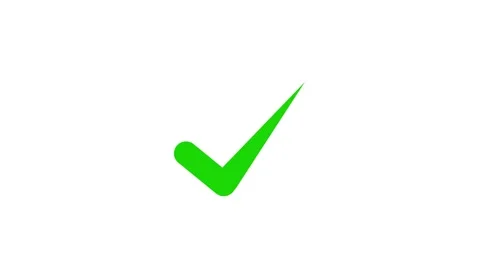 Green color simple tick mark animation w... | Stock Video | Pond5