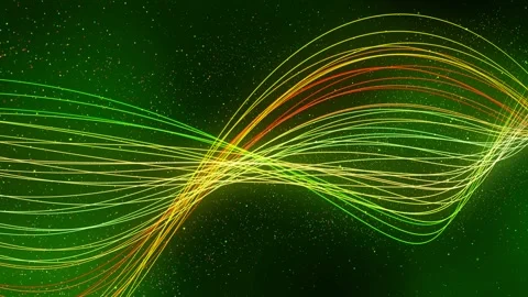 Green color Technology data particle lin... | Stock Video | Pond5