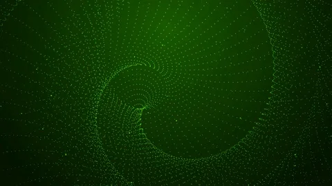 Green color technology digital particle ... | Stock Video | Pond5