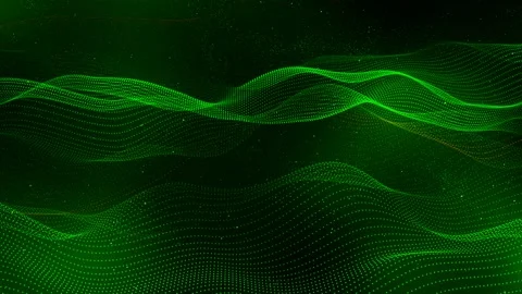 Green color technology digital particle ... | Stock Video | Pond5