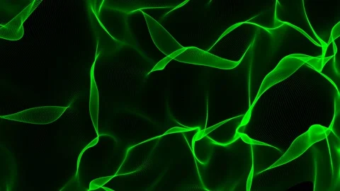 Green color wave animated on black backg... | Stock Video | Pond5