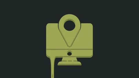 Green Computer monitor and folded map wi... | Stock Video | Pond5