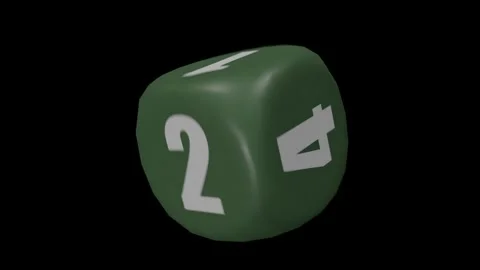 Green D6 with an Impact style Font Rolli... | Stock Video | Pond5