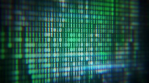 green digital code on monitor seamless l... | Stock Video | Pond5