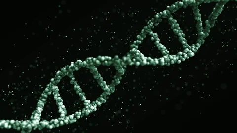 Green DNA molecule model. Loopable 3D an... | Stock Video | Pond5