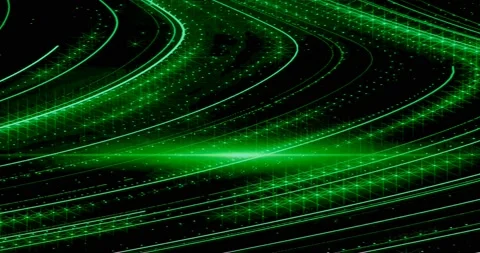 green dot line curved wave background an... | Stock Video | Pond5