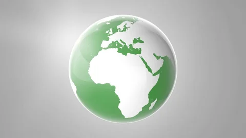 Green earth globe rotating, infinite loo... | Stock Video | Pond5
