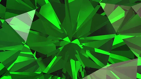 Green emerald close-up. Looping animatio... | Stock Video | Pond5