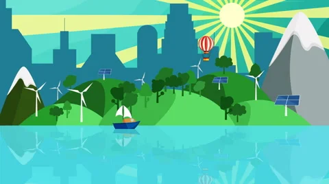 Green energy concept Background loop, Co... | Stock Video | Pond5