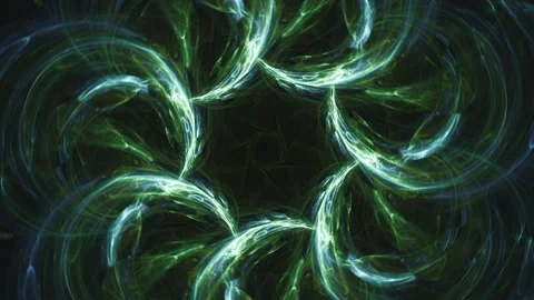 Green energy vortex exploding open to re... | Stock Video | Pond5