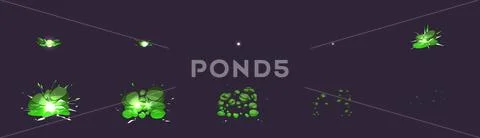 Green explosion animation sprite sheet: Graphic #256139465