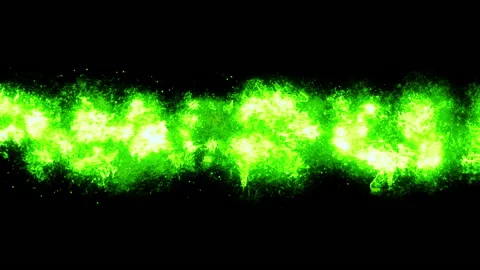 green explosion shine fire particle loop... | Stock Video | Pond5