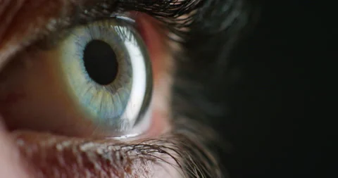 Green eye, close up and vision focus wit... | Stock Video | Pond5