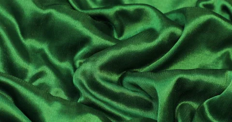 Green fabric background. Green cloth wav... | Stock Video | Pond5