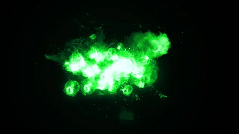 green fire ball blast explosion animatio... | Stock Video | Pond5