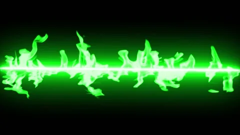 green Fire flame burn loop animation | Stock Video | Pond5