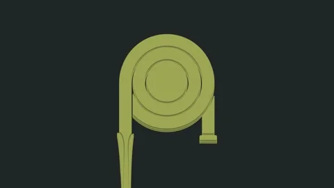 Green Fire hose reel icon isolated on bl... | Stock Video | Pond5