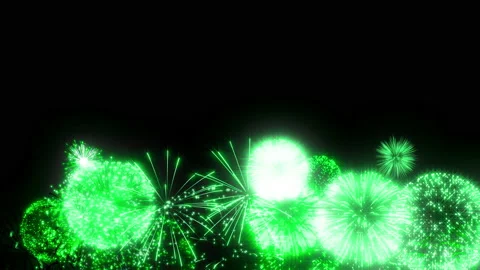 Green fire works particle effect animati... | Stock Video | Pond5