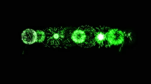 Green fire works particle effect animati... | Stock Video | Pond5