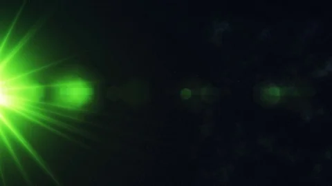 Green flare in space with stars in the b... | Stock Video | Pond5