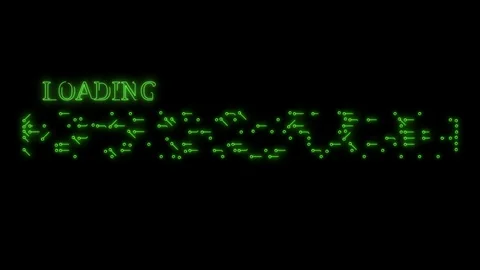 Green glowing neon loading bar as circui... | Stock Video | Pond5